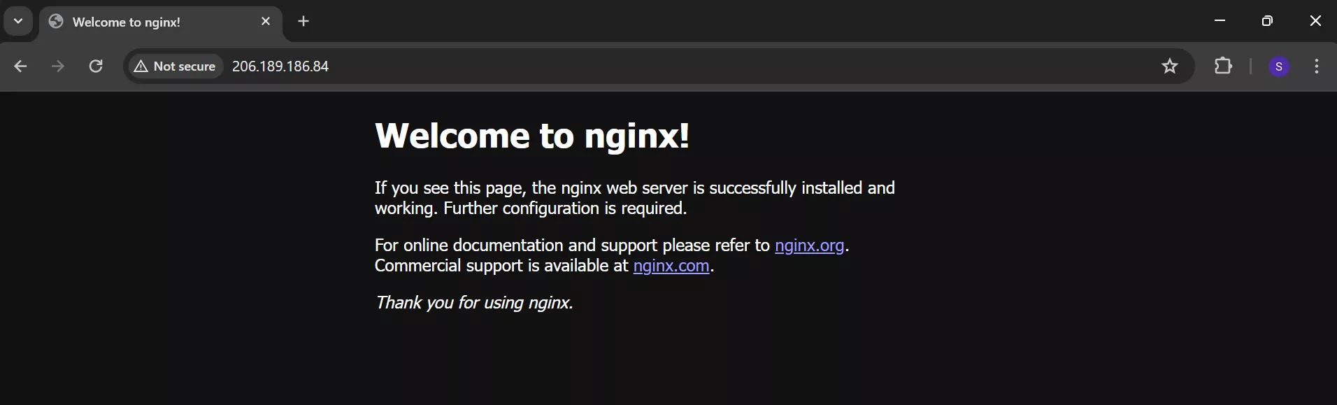 Install NGINX with application Stack Builder | TryDirect